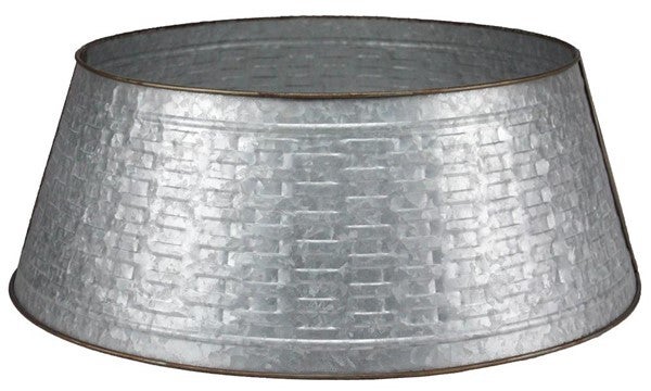Christmas tree stand cover (acid wash galvanized) 27" | Juniper Hill Home
